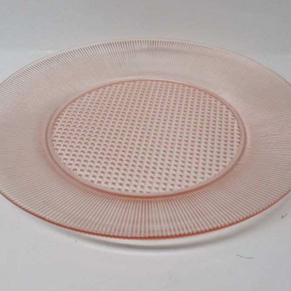 Depression Glass | Dining | Jeannette Depression Glass Pink Homespun ...